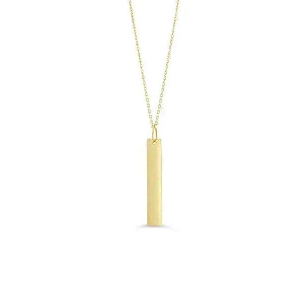10K Yellow Gold Long Monogram Pendant – Obsessions Jewellery